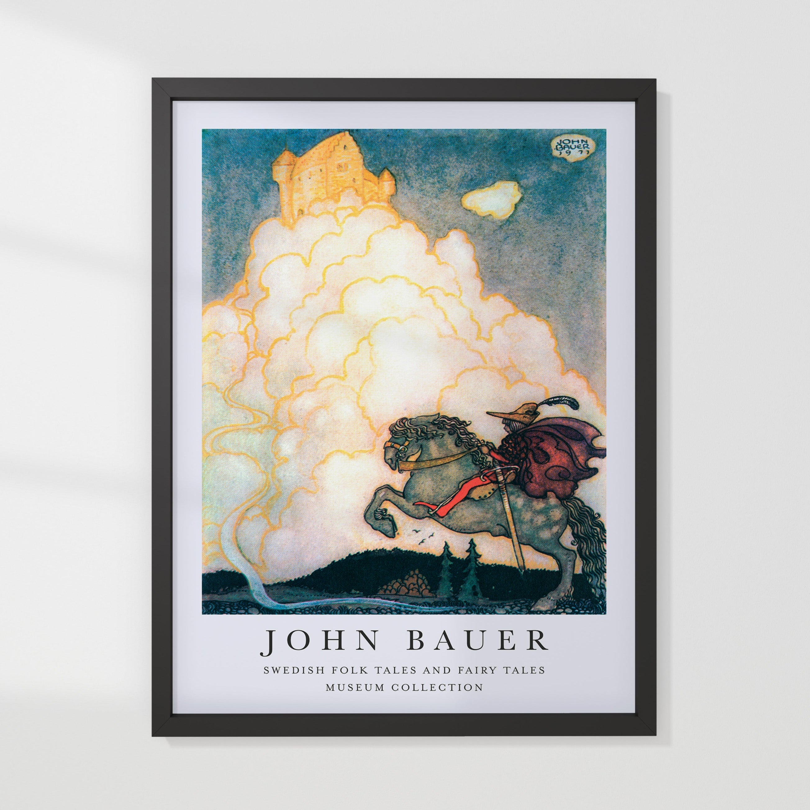 John Bauer, utställningsposter, riddarpojken. – Caravan Posters